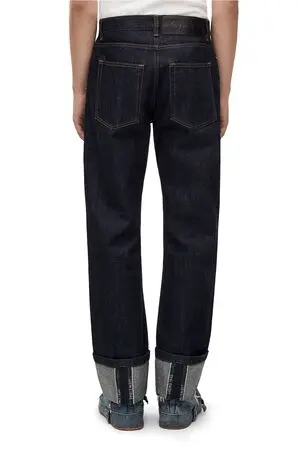 Loewe Fisherman Turn-up Jeans In Denim