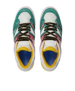 Gucci Multi-color Leather Basket Low-top Sneakers