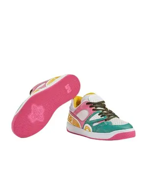 Gucci Multi-color Leather Basket Low-top Sneakers