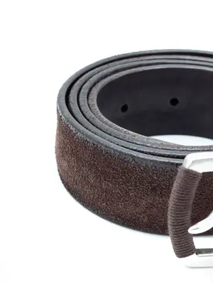 Orciani Suede Buckle Belt - Brown
