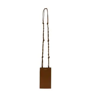JIL SANDER Logo Mobile Phone Bag - Brown