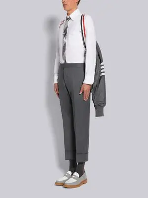 Thom Browne 4-bar Striped Zipped Bomber Jacket