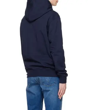 AMI Paris De Coeur Drawstring Hoodie - Blue