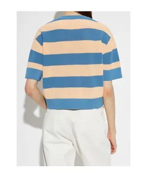Lacoste Striped Round-neck Knitted T-shirt