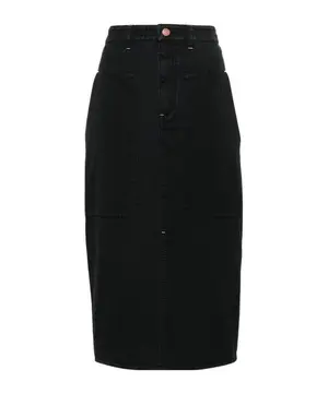 Isabel Marant Étoile Pencil Twill Midi Skirt - Black