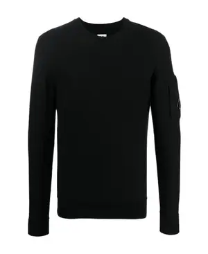 C.P. COMPANY Lens Detail Ribbed-knit Crewneck Jumper