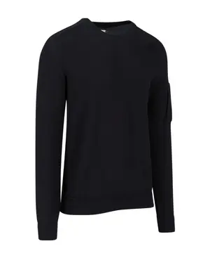 C.P. COMPANY Lens Detail Ribbed-knit Crewneck Jumper