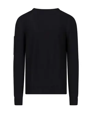 C.P. COMPANY Lens Detail Ribbed-knit Crewneck Jumper