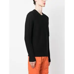 C.P. COMPANY Lens Detail Ribbed-knit Crewneck Jumper