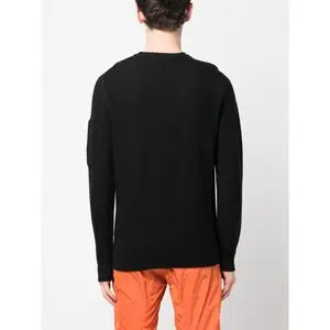 C.P. COMPANY Lens Detail Ribbed-knit Crewneck Jumper