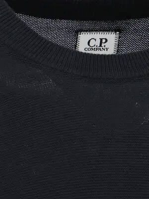 C.P. COMPANY Lens Detail Ribbed-knit Crewneck Jumper