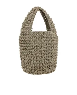 J.W.ANDERSON Logo Charm Popcorn Large Basket Bag - Nude