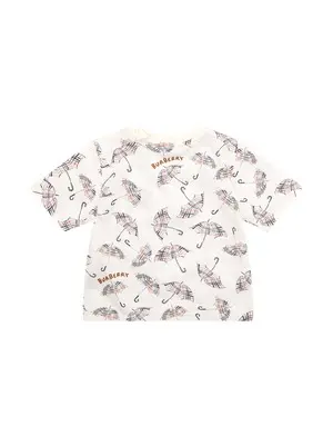 Burberry Umbrella Print Cotton T-shirt
