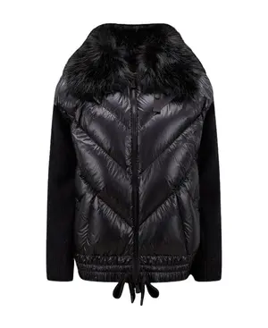 Moncler Padded Wool Alpaca Blend Cardigan
