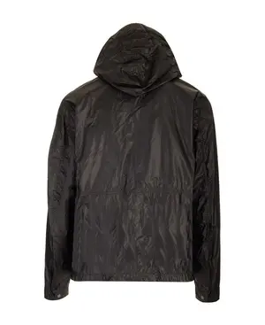 C.P. COMPANY Hooded Zip-up Jacket With Lens Detail - Black