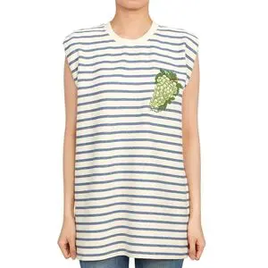 J.W.ANDERSON Striped Grape Towelling Tank Top