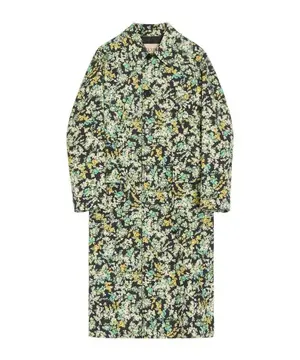 Valentino Garavani Single-breasted Cotton Drill Coat With Papier Floral Print - Multicolor