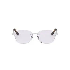 Dior Square Rimless Eyeglasses With Engraved Details - White