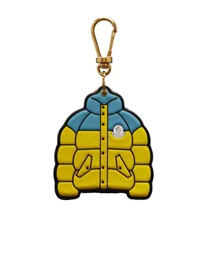 Moncler Leather Jacket-shaped Key Ring - Yellow