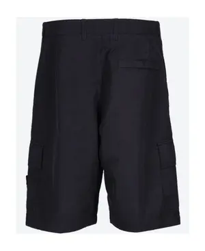 Stone Island Logo Detail Cargo Shorts - Blue