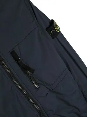Stone Island Logo Patch Zip-up Bomber Jacket