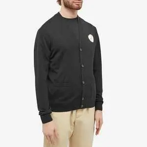 Maison Kitsuné Flower Fox' Chest Logo Knit Cardigan