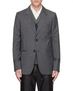 Ami Single-breasted Blazer - Gray