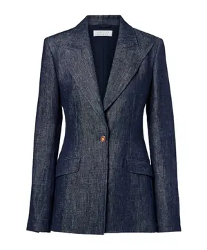 Gabriela Hearst Leiva Linen Blazer - Blue