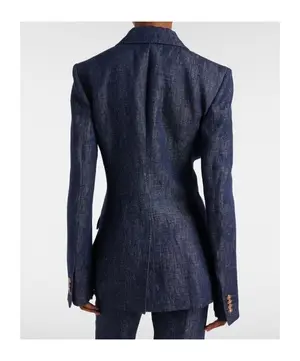 Gabriela Hearst Leiva Linen Blazer - Blue