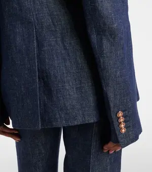 Gabriela Hearst Leiva Linen Blazer - Blue