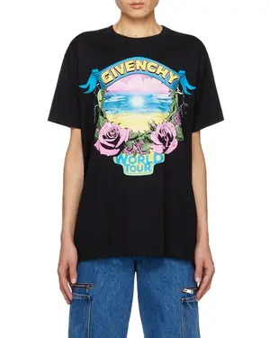 Givenchy World Tour Oversized T-shirt In Cotton