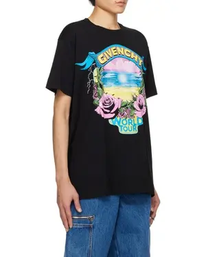 Givenchy World Tour Oversized T-shirt In Cotton
