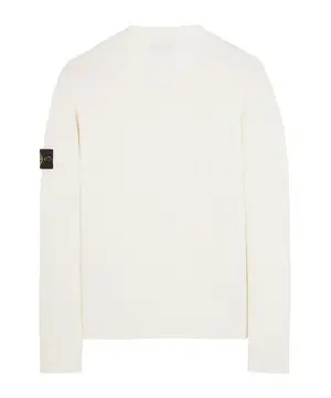 Stone Island Compass Badge Knitted Jumper - White