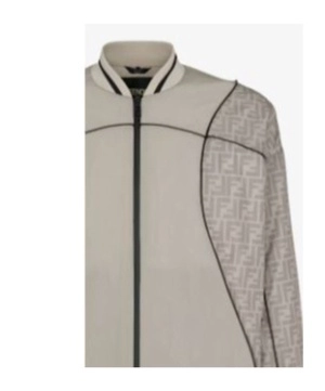 Fendi Logo Printed Zip-up Jacket