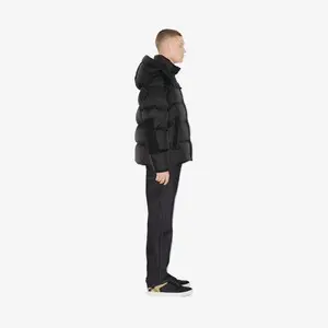 Burberry Hooded Down Coat With Removable Sleeves And Drawstring Hood