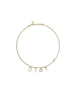 Dior Gold-plated Daisy And Crystal Pendant Necklace - Yellow