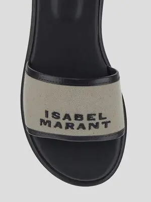 Isabel Marant Étoile Logo-embroidered Slip-on Sandals