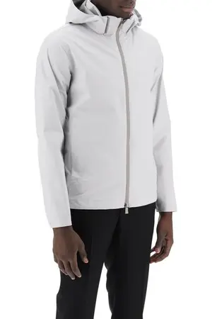 Herno Zip-up Hooded Windbreaker Jacket