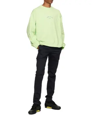 Stone Island Logo Print Crewneck Sweatshirt