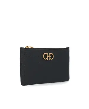 FERRAGAMO Gancini Zipped Credit Card Holder