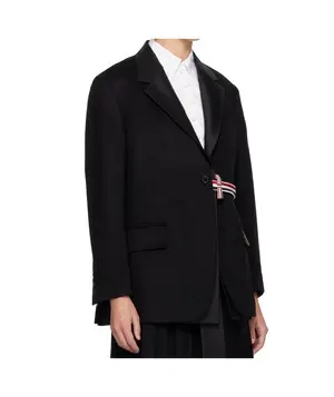 Thom Browne Narrow Jacket With Tricolor Detailing