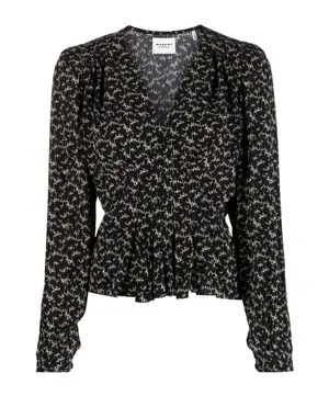 Isabel Marant Étoile Graphic Print V-neck Blouse