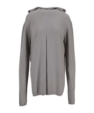 Rick Owens Oversized Hoodie With Signature Knit