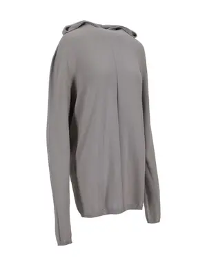 Rick Owens Oversized Hoodie With Signature Knit