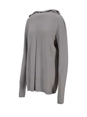 Rick Owens Oversized Hoodie With Signature Knit