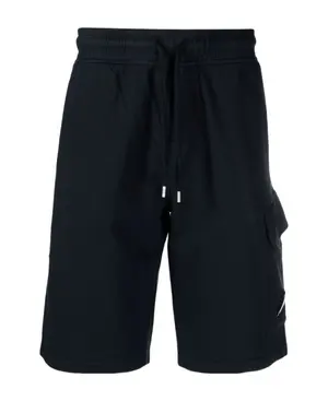 C.P. COMPANY Cargo Fleece Shorts - Black
