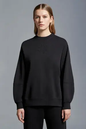 Moncler Crewneck Sweatshirt With Embossed Logo