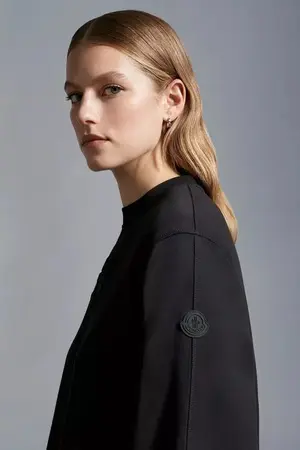 Moncler Crewneck Sweatshirt With Embossed Logo