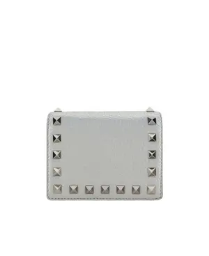 Valentino Garavani Rockstud Foldovet Top Wallet