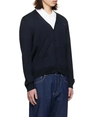 Maison Kitsuné Fox Head Patch Knit Cardigan - Black